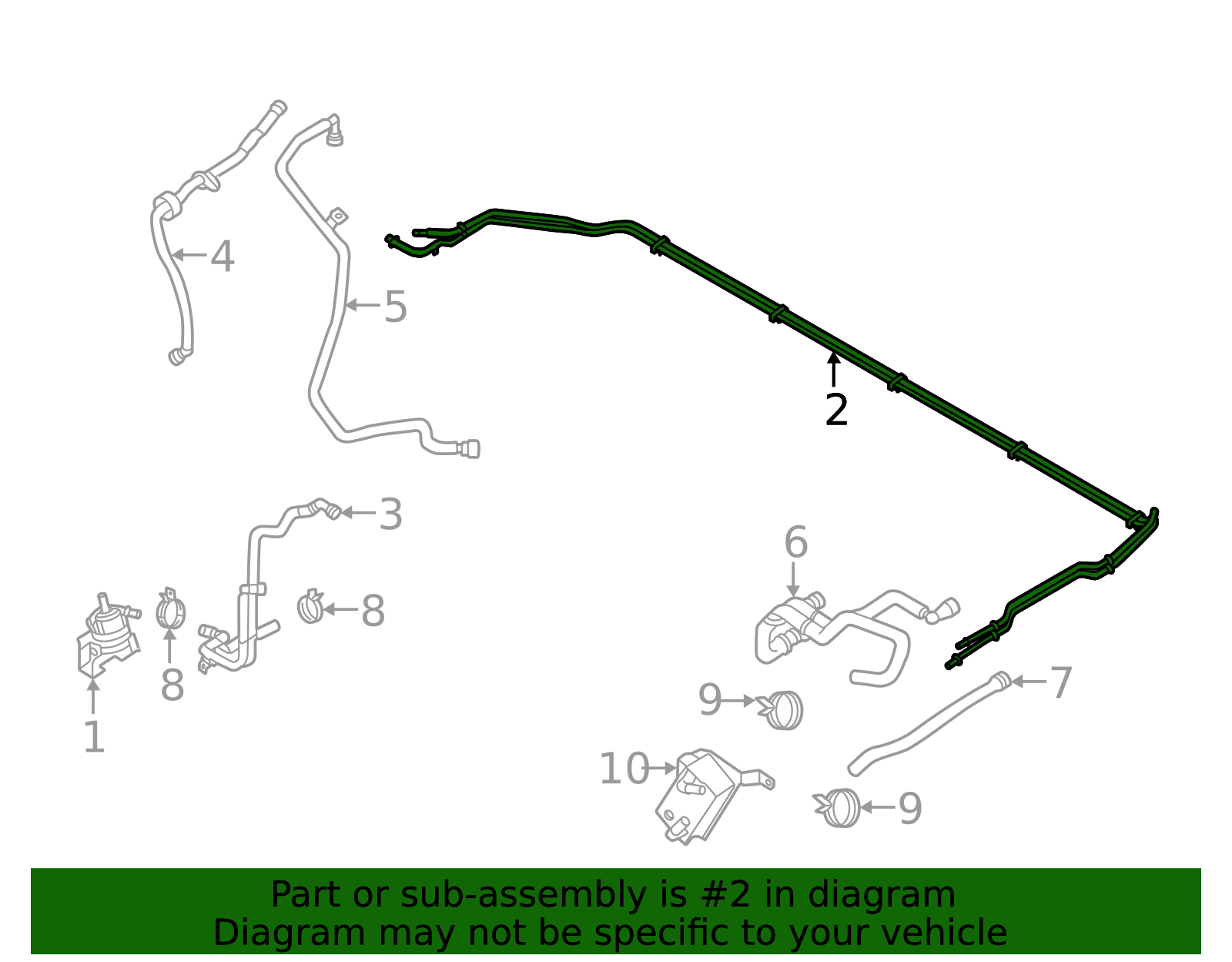 2021-2023 Ford Mustang Mach-E | Water Feed Tube | LJ9Z-18B402-A | Walls ...