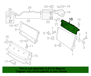 2010-2016 Porsche Panamera Radiator Support Air Duct 970-106-241-02 ...