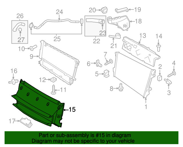 Genuine Porsche 970-575-323-21 |Radiator Support Air Duct | FREE ...