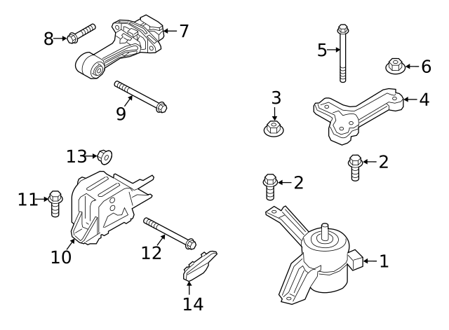 21830-H8110 - Trans Mount 2018-2021 Kia Rio | Kia.Parts Store