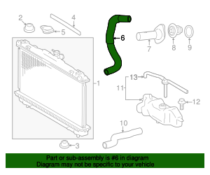 16572-0V060 - Radiator Coolant Hose - 2012-2017 Toyota Camry | OEM ...