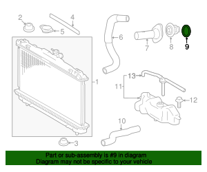 Toyota Parts Gasket, Water Inlet Housing, No. 1 16325-0T030 | Toyota ...