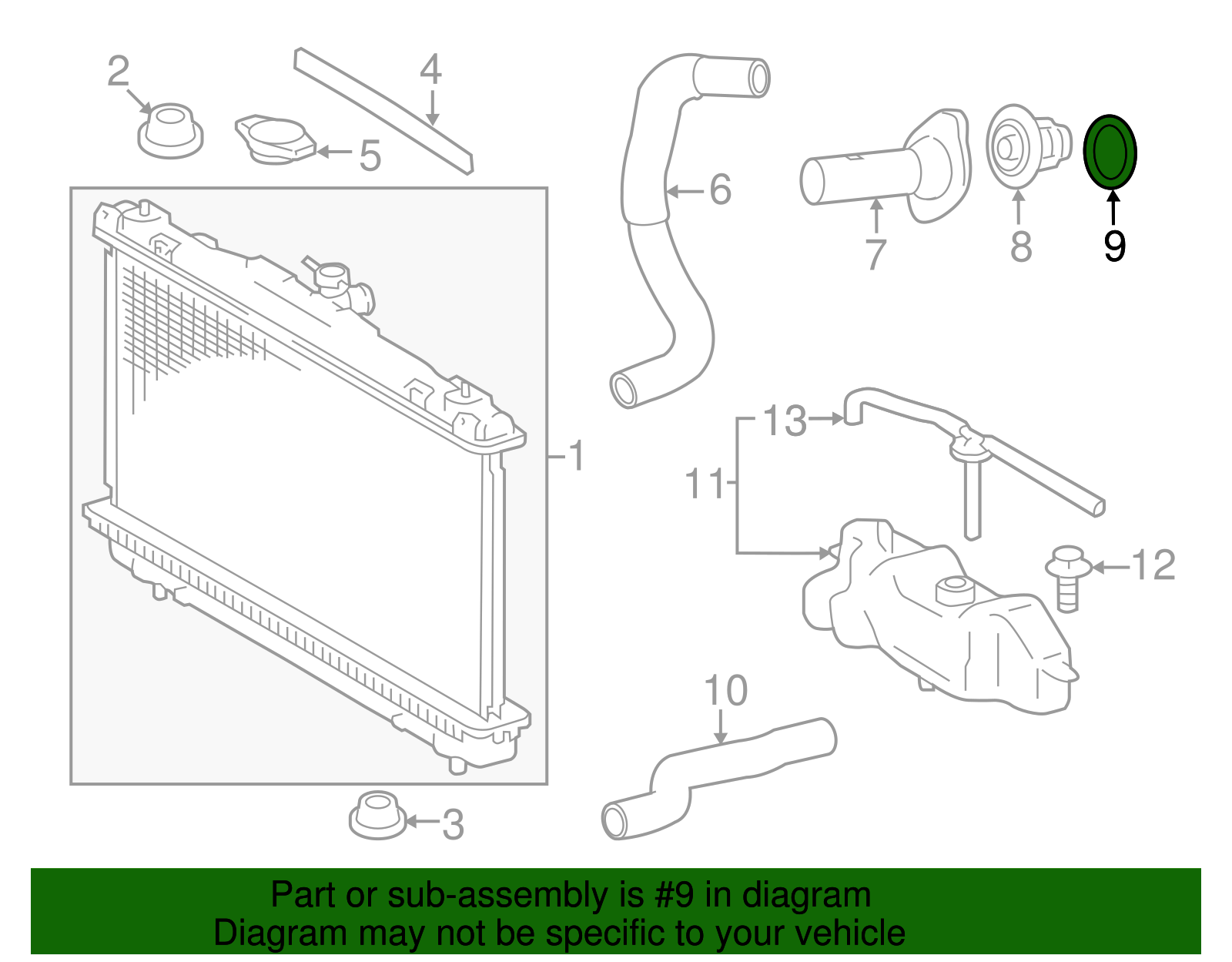 Toyota Parts Gasket, Water Inlet Housing, No. 1 16325-0T030 | Toyota ...