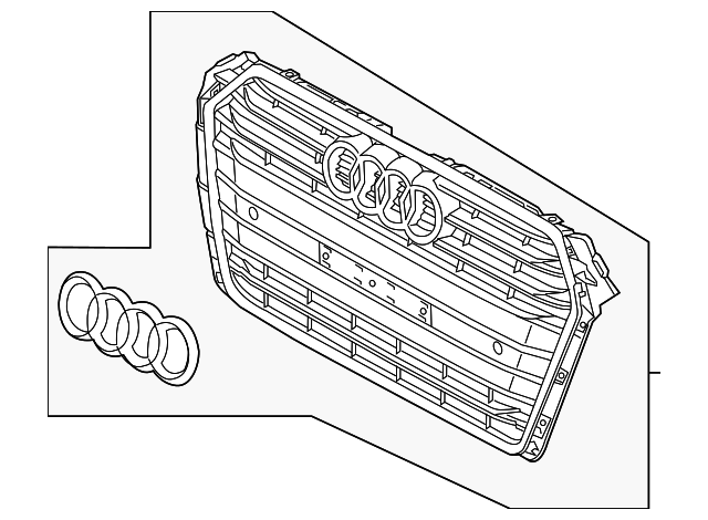 2018-2019 Audi Grille Assembly 8W0-853-651-BS-FUQ | Audi USA Parts