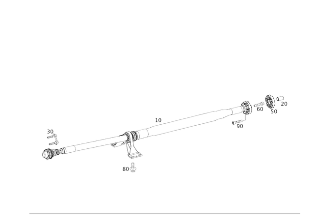 Propeller Shaft 176-410-02-00-64 | MB OEM Parts