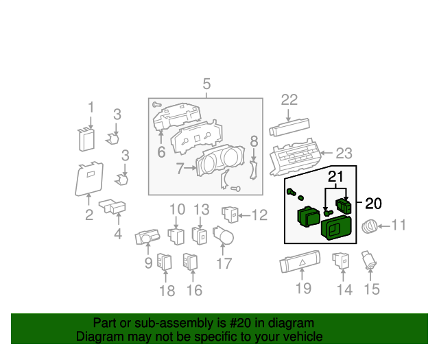 84870-60110-C0 - Mirror Switch - 2008-2011 Toyota Land Cruiser | Lithia ...