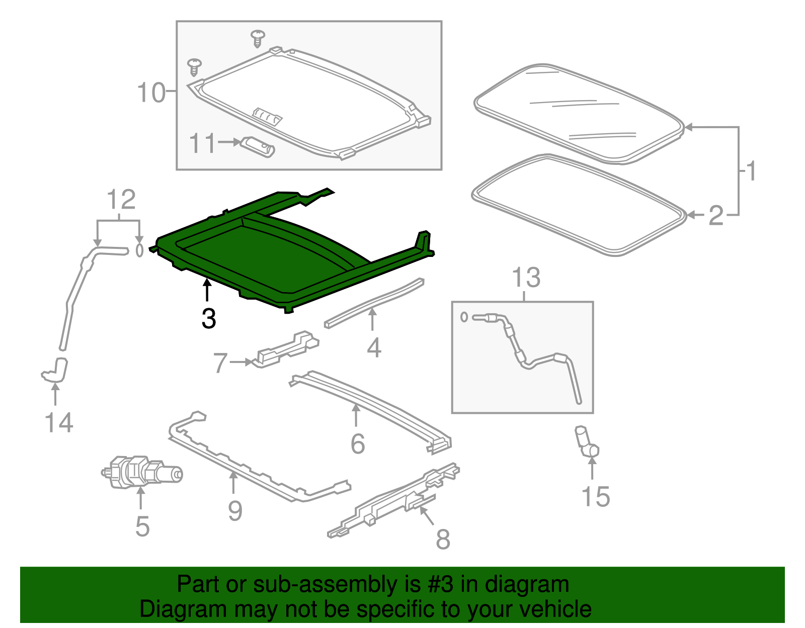 2017-2020 Honda CR-V Sunroof Frame 70100-TLA-A01 | Cheaper Honda Parts