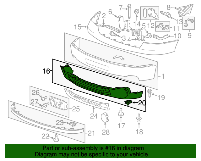 2011-2014 GM Front Air Deflector 22755085 | TascaParts.com