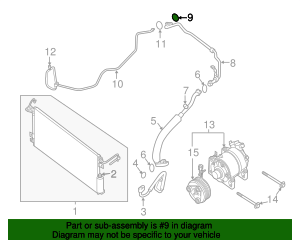 2008-2025 Nissan A/C Line O-Ring 92473-N823A | Nissan Parts Plus