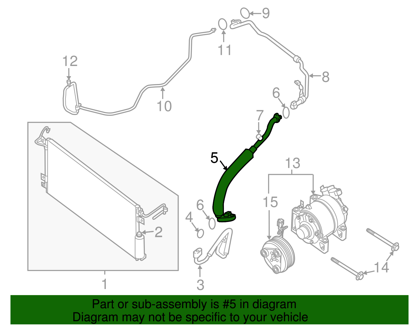 2012-2017 Nissan Suction Hose 92480-1PD0B | Sullivan Brothers Nissan