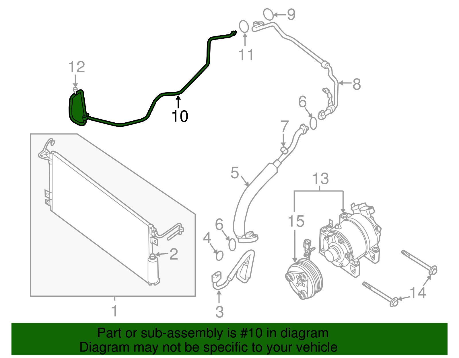 2012-2021 Nissan Liquid Line 92440-1PA0B | Bill Kay Nissan Parts
