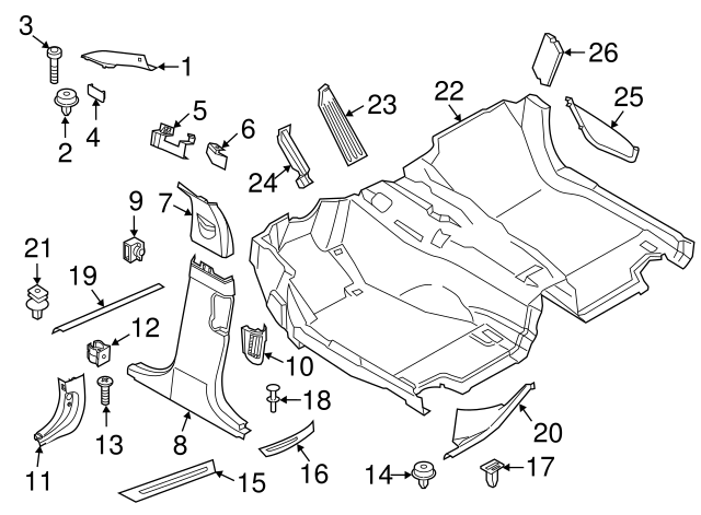 51477203603 - Rear Sill Plate - 2011-2016 BMW | BMW OEM Parts Store