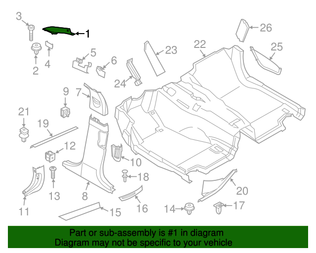 51-43-9-173-441 - Windshield Pillar Trim - 2011-2016 BMW | BMW Parts ...