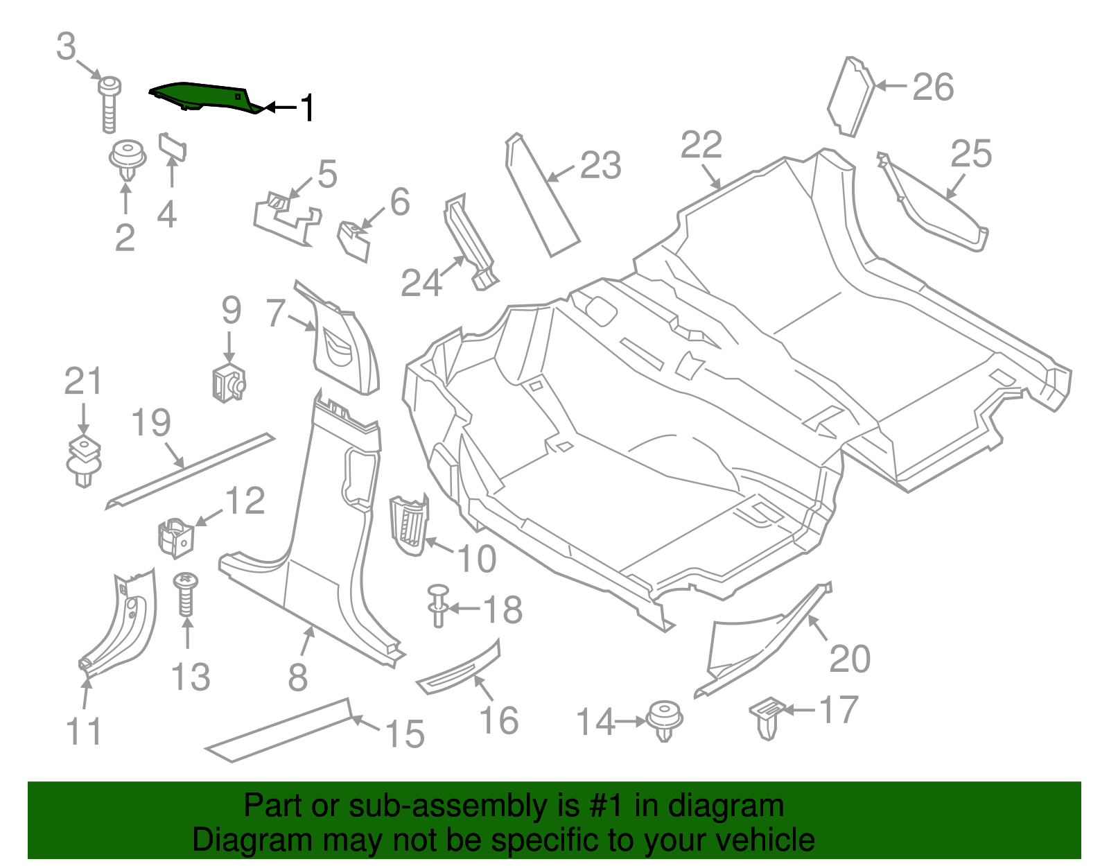 Genuine BMW 51-43-9-196-248 | Windshield Pillar Trim | FREE Shipping on ...