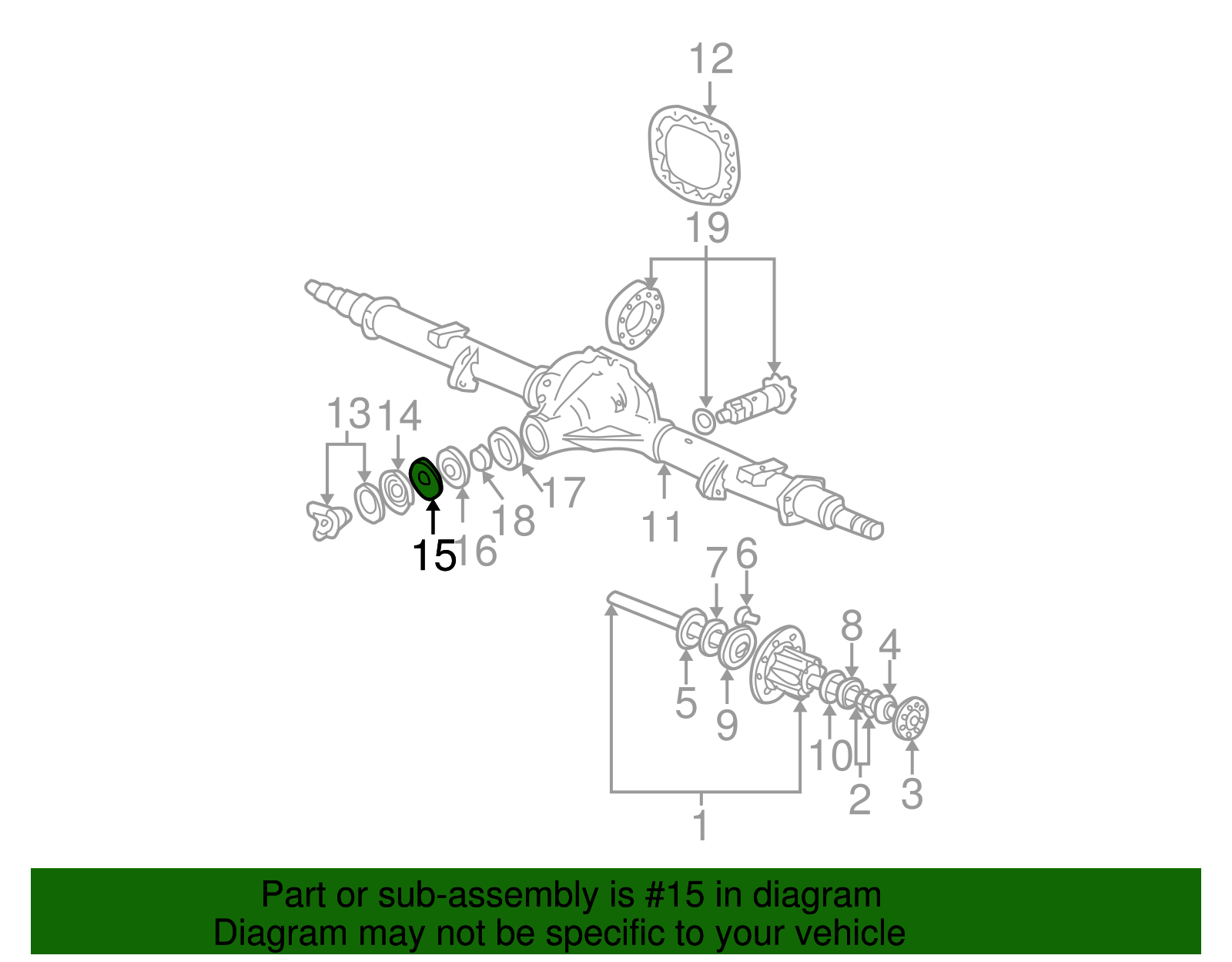 D5AZ-4670-A - Drive Axle Shaft Oil Slinger 1986-2014 Ford | Ford Parts ...