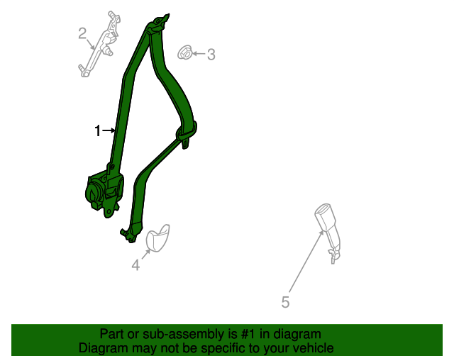 86884-1BA2A (868841ba2a) - 2012-2017 Infiniti Belt & Retractor ...