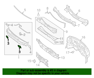 2013-2020 Nissan Pathfinder Cowl Grille Cover 66535-3JA0A | Parts for ...
