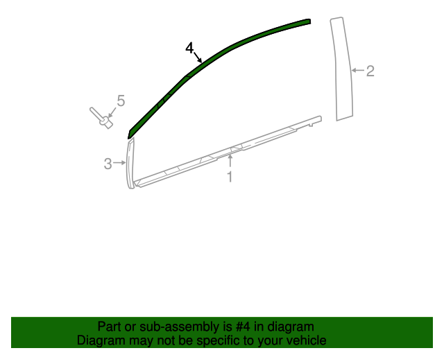 75754-47010 - Frame Molding 2016-2022 Toyota | Ourisman Toyota Parts