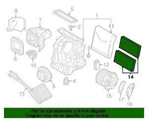 64316835405 - 2016-2024 BMW Cabin Air Filter (64-31-6-835-405) | BMW of ...