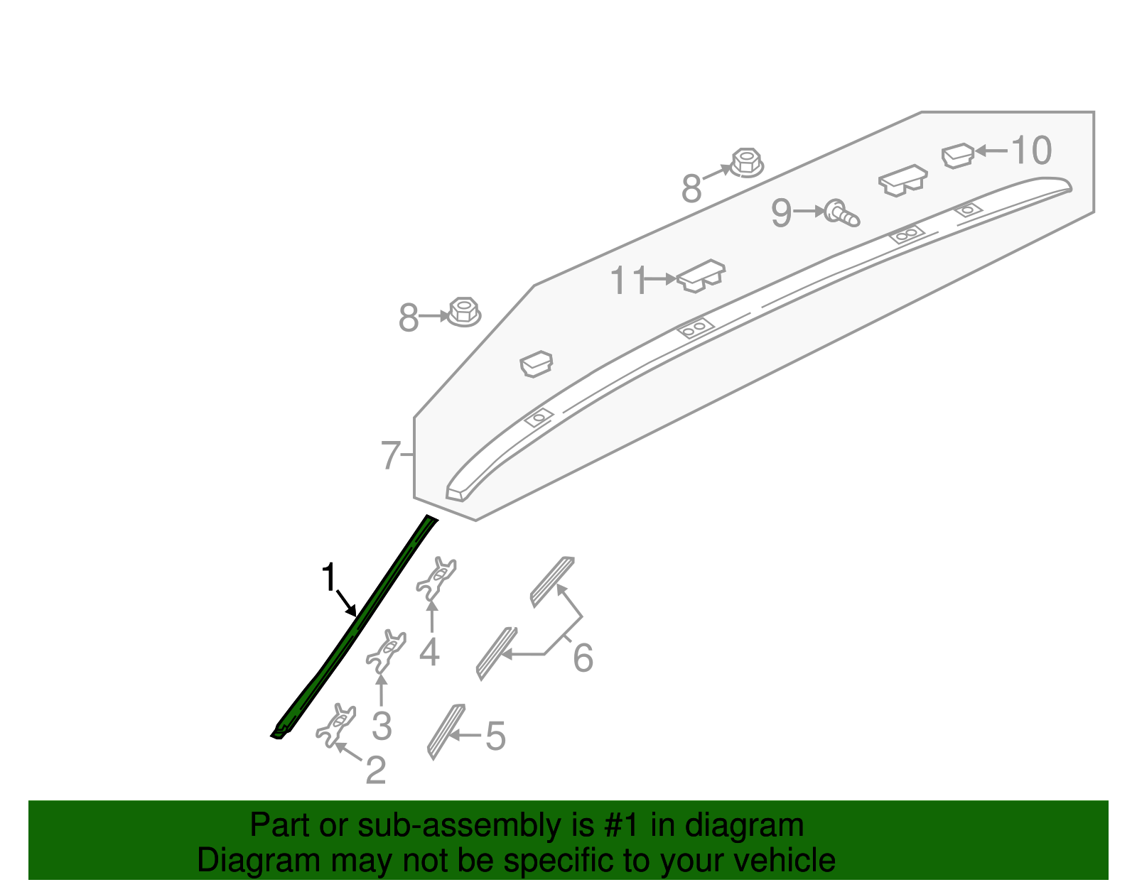 73163-TLA-A11 - Drip Molding 2017-2022 Honda CR-V | Honda Parts Online