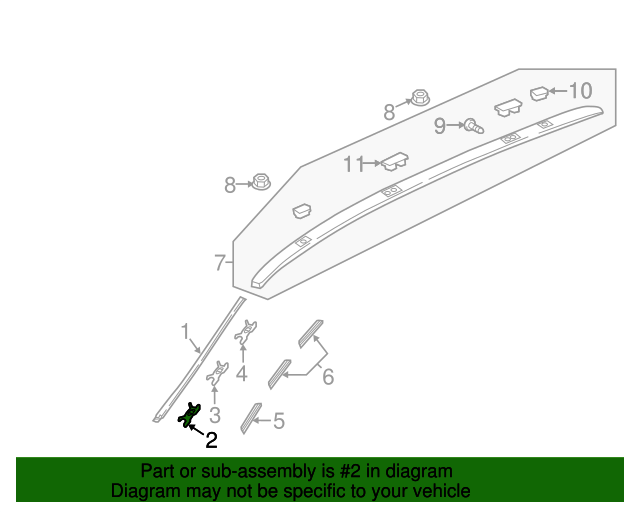 73156-T0A-003 - Drip Molding Clip 2012-2022 Honda CR-V | Honda Parts Online