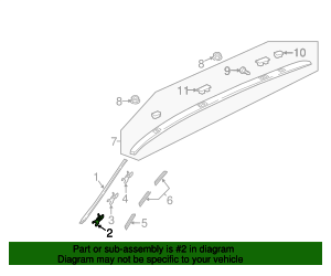 73156-T0A-003 - Drip Molding Clip 2012-2022 Honda CR-V | Honda Parts Online