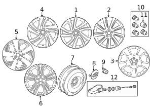 Genuine OEM Alloy Wheel - 20" 5 Split-Spoke, 'Style 5011' Part ...