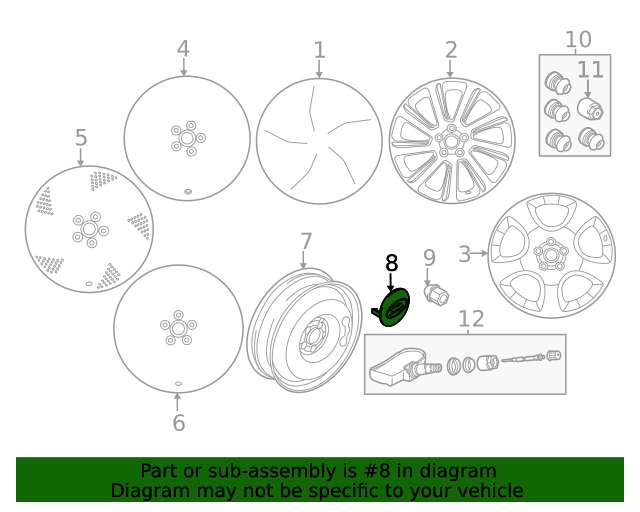 LR069900 - Wheel Center Cap - Satin Silver Finish - 2013-2021 Land ...