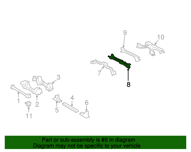 2007-2021 Toyota Tundra Center Cross-Member 51205-0C060 | OEM Parts Online