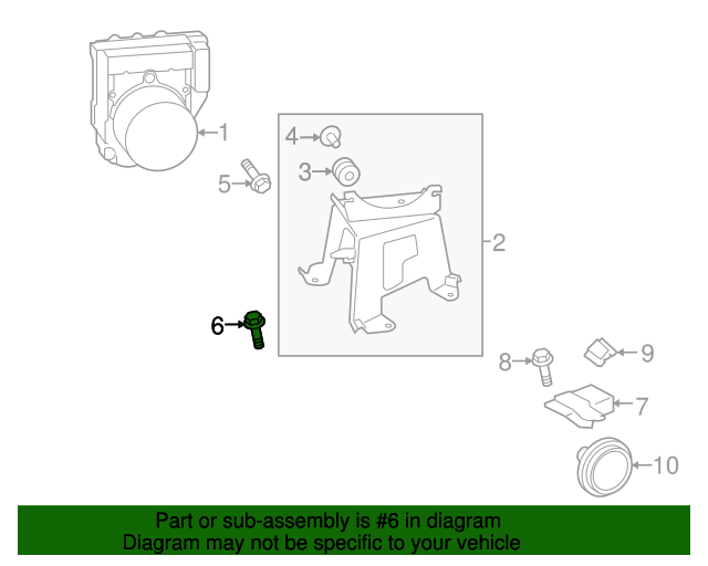 91641-80818 - Mount Bracket Lower Bolt - 2004-2010 Toyota | Toyota ...