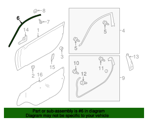 2013-2020 Toyota Molding SU003-07280 | Toyota Parts Center