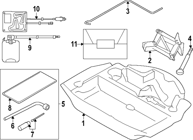 2024 Subaru Impreza Tool Compartment 97035FL000 | Subaru Parts Store