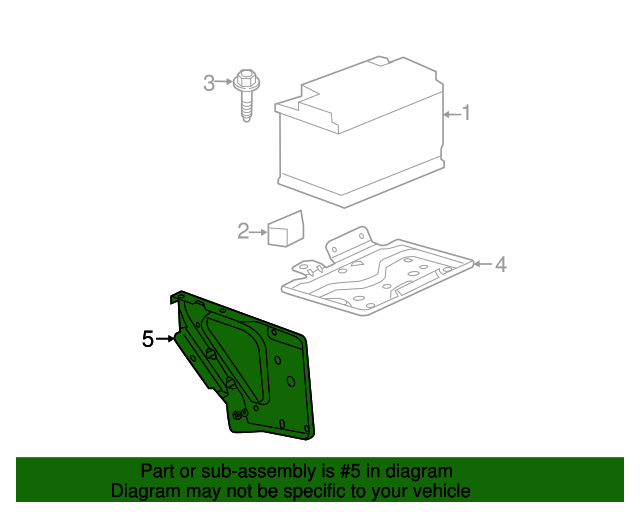 2014-2020 GM Body Battery Tray Support 22829069 GM | GMPartsDirect.com