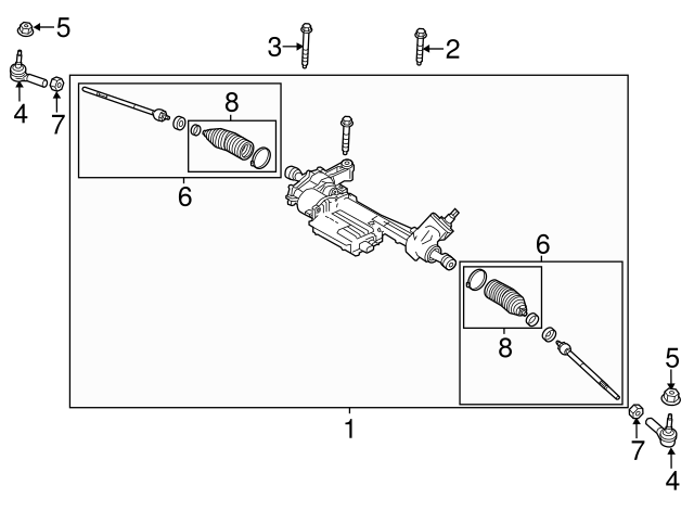 BR3Z-3280-B 2011-2014 Ford Mustang Inner Tie Rod | Fairway Ford Parts