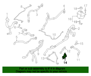 Genuine OEM Water Valve Part# LR116647 Fits 2018-2020 Land Rover Range ...