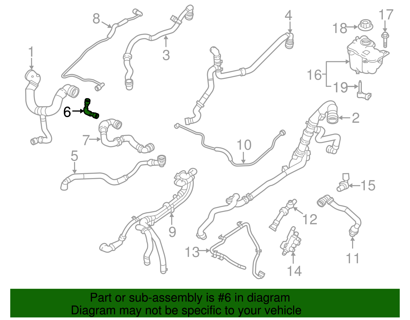 Genuine By-Pass Hose for 2018-2023 Land Rover Range Rover Velar | Land ...