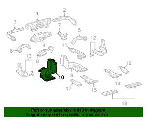 87213-50070 - Instrument Panel Air Duct 2014-2017 Lexus ...