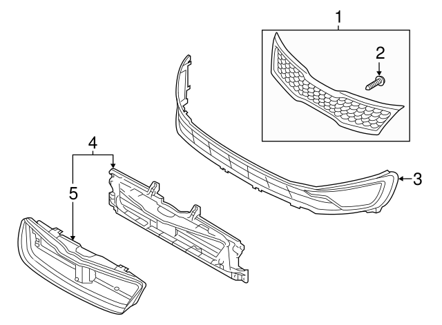 86374-4U000 - Radiator Support Air Deflector 2011-2013 Kia Optima | Kia ...