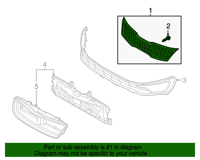 2012-2013 Kia Optima OEM NEW 2012-2013 Kia Optima Chrome Front Upper ...