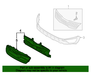 86370-4U000 - Radiator Support Air Deflector 2011-2013 Kia Optima | Kia ...