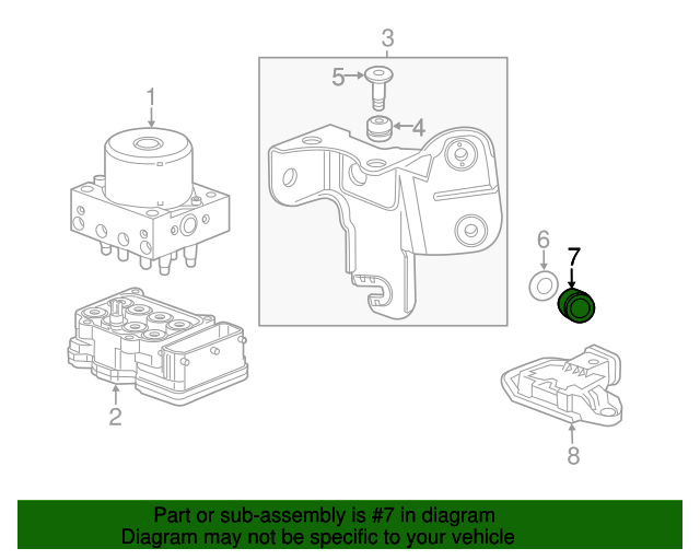 Genuine OEM Brake Pressure Modulator Valve Cover Part# 95485374 Fits ...