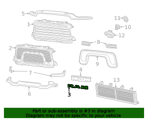 2019-2020 Ram Grille Emblem 68358569AA | TascaParts.com