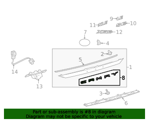 75442-06290 - Deck Lid Emblem 2018-2024 Toyota Camry | Longo Toyota Parts