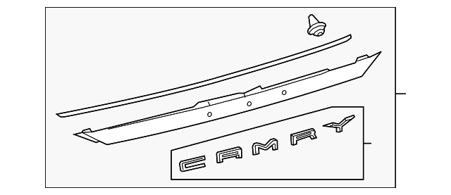 76801-06E10-C1 - License Molding - 2018-2021 Toyota Camry | Sparks Parts