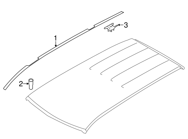 2014-2018 Subaru Forester Roof Molding - Driver's Side (LH) 91046SG030 ...