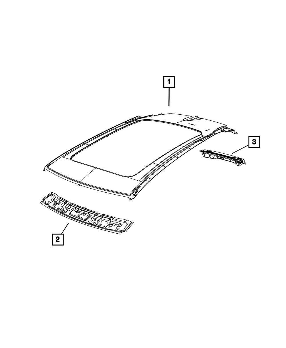2025 Jeep Wagoneer S Roof Front Header 68630257AB | My Mopar Parts