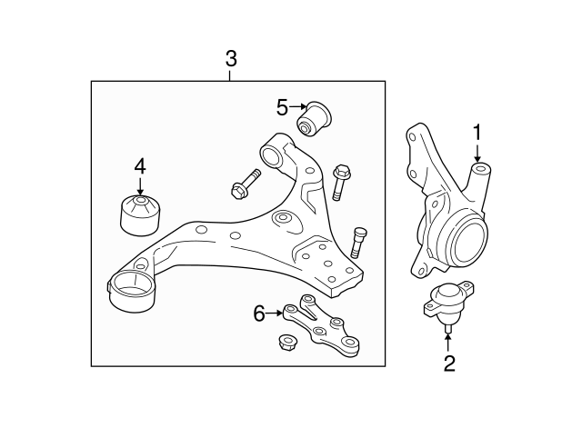 54551-2E000 - Bushing 2005-2010 Kia | Kia.Parts Store