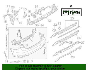8V0-098-627-A - Bumper Cover Hardware Kit 2017-2020 Audi | Audi OEM Parts
