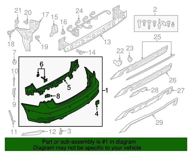 2017-2020 Audi Bumper Cover 8V5-807-067-G-GRU | Audi USA Parts