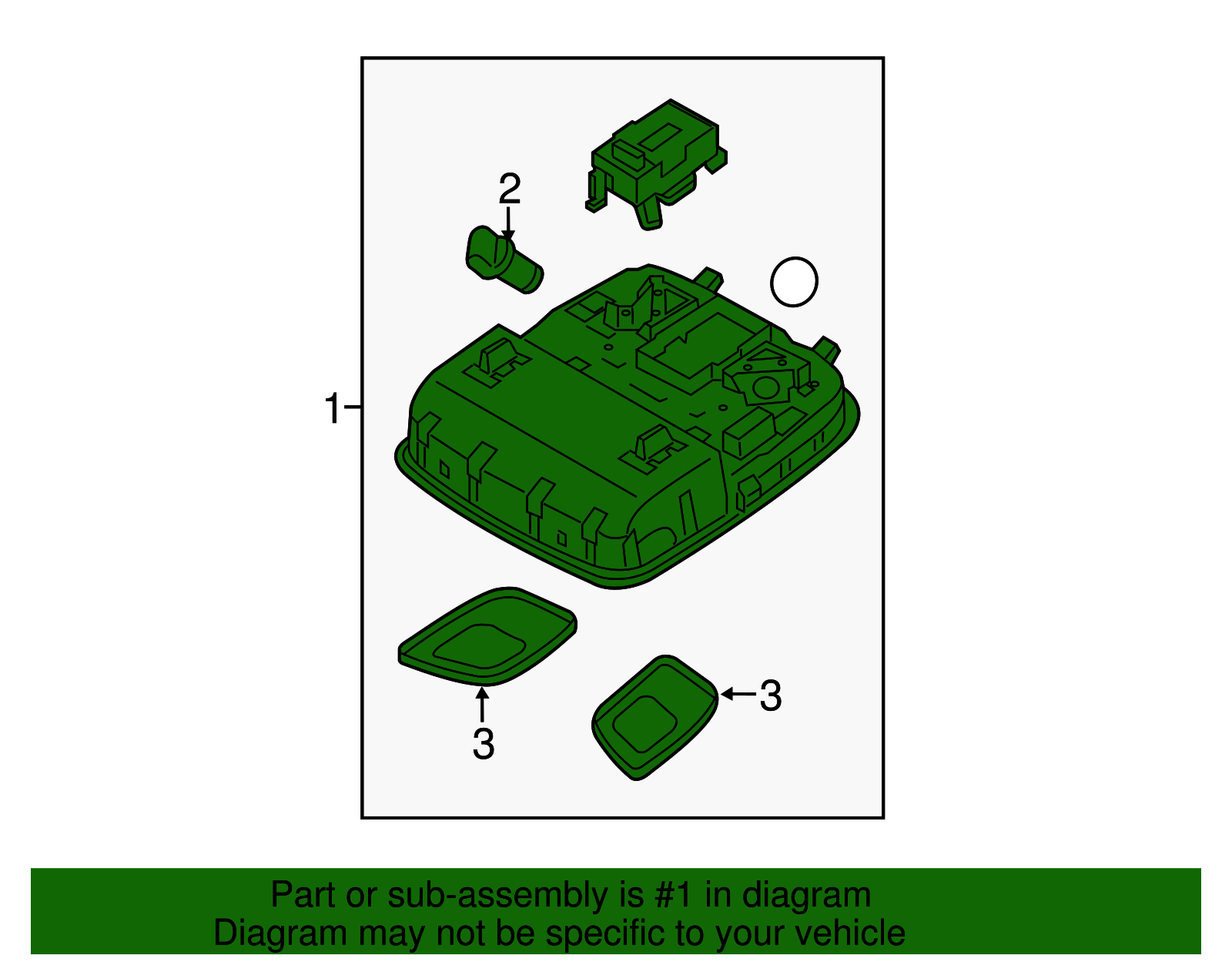 2014-2015 Kia Sorento | Overhead Console | 92800-1U500H9 | Kia Auto Parts